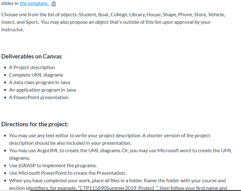 Project Submit Assignment Submitting a file upload | Chegg.com