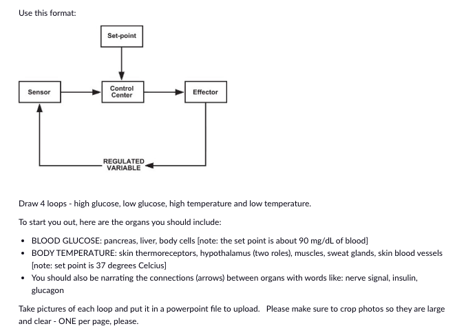 Solved Use this format: Set-point Sensor Control Center | Chegg.com