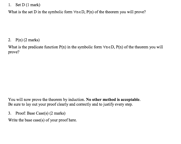 Prove using mathematical (weak) induction that for | Chegg.com