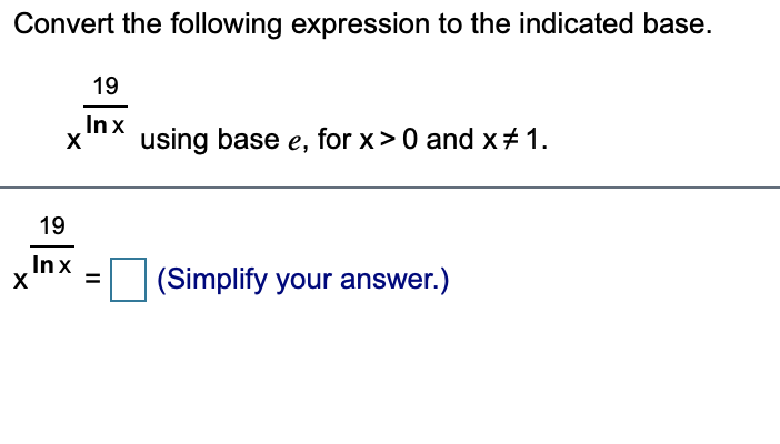 Solved Convert the following expression to the indicated | Chegg.com