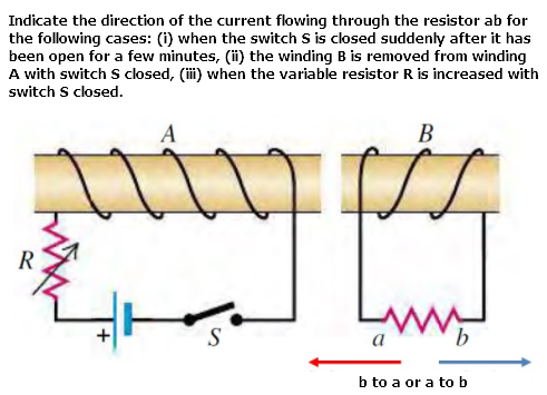 Solved Indicate the direction of the current flowing through | Chegg.com