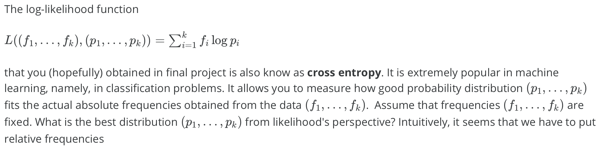 Solved # Probability theory # Cross entropy: theoretical | Chegg.com
