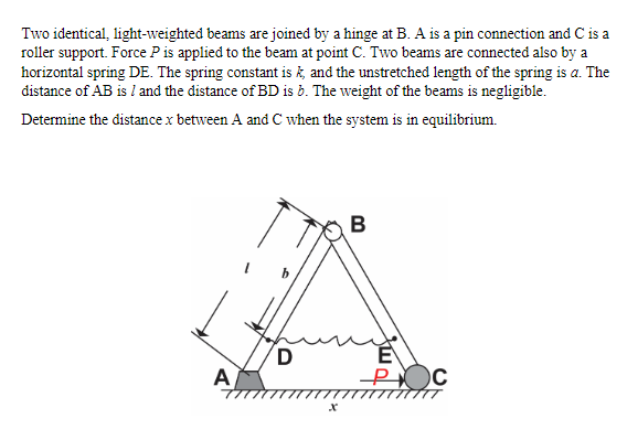 Solved Two identical, light-weighted beams are joined by a | Chegg.com