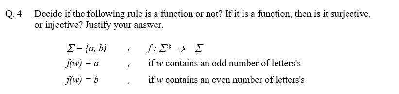 Solved 4 Decide if the following rule is a function or not? | Chegg.com