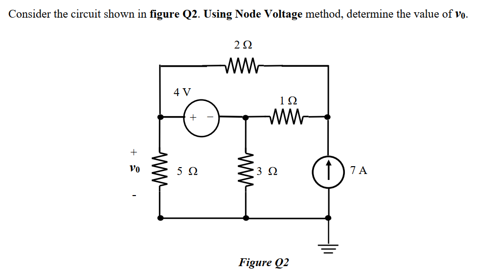 Solved Consider the circuit shown in figure Q2. Using Node | Chegg.com