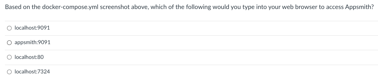 Solved Based on the docker-compose.yml screenshot above, | Chegg.com