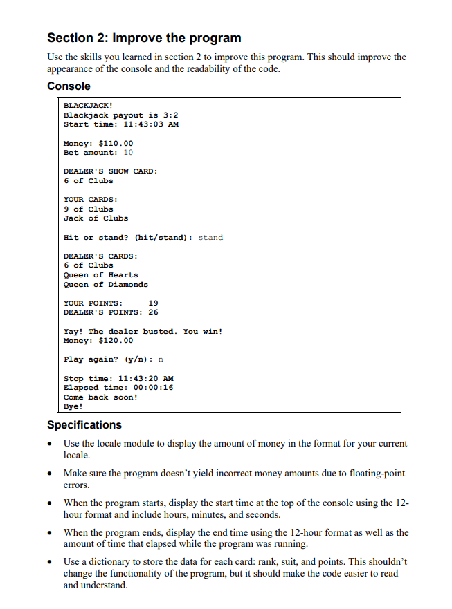 Solved This has to be done in Python. This is part of a | Chegg.com