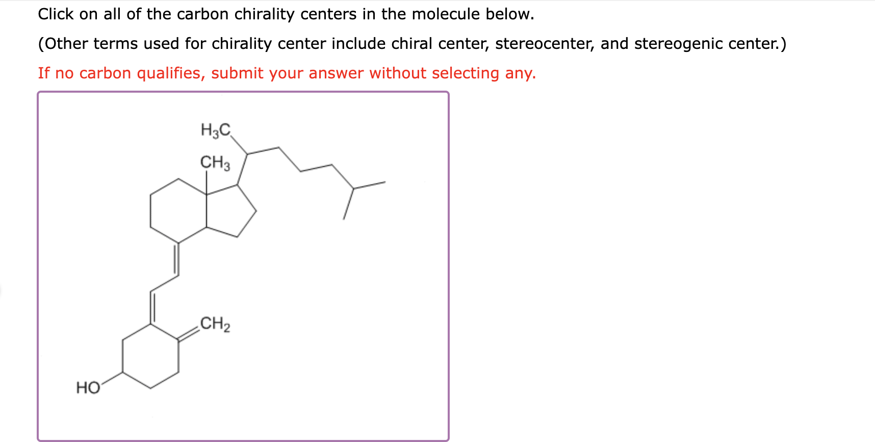 Solved Click on all of the carbon chirality centers in the | Chegg.com