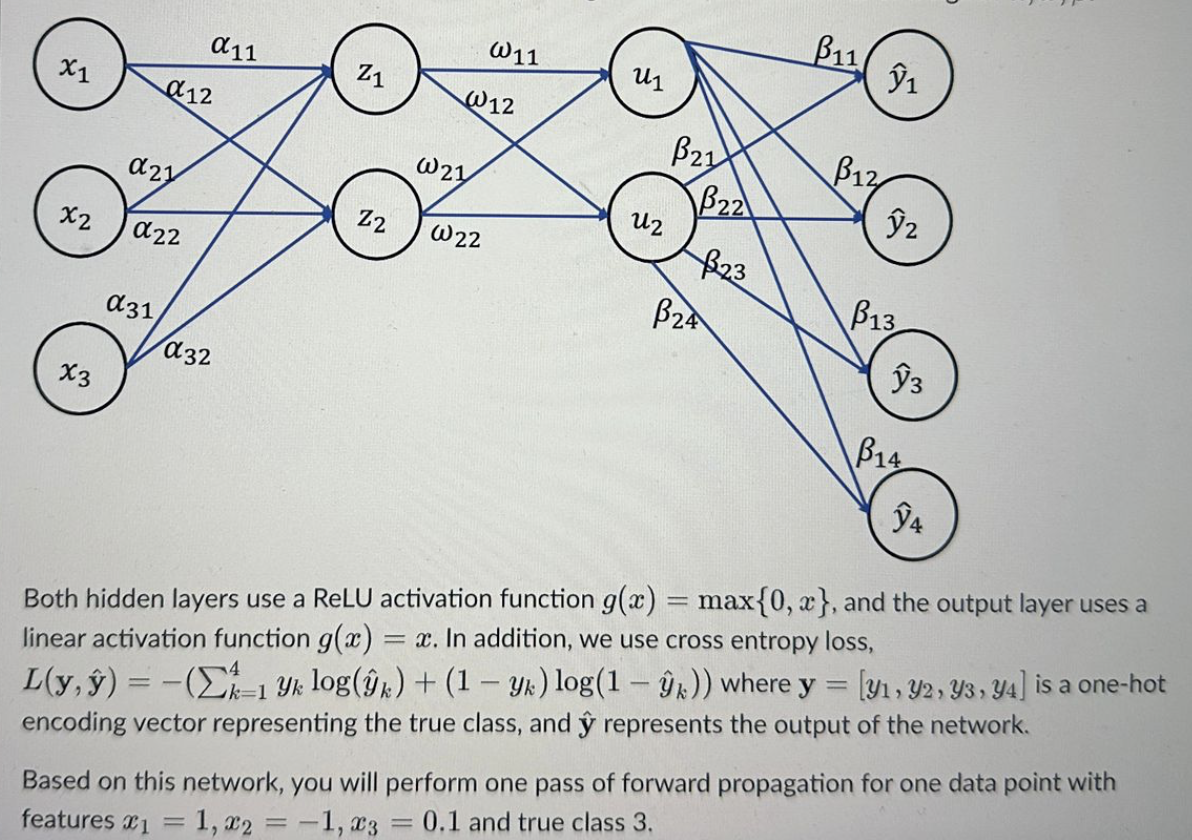 Both hidden layers use a ReLU activation function | Chegg.com