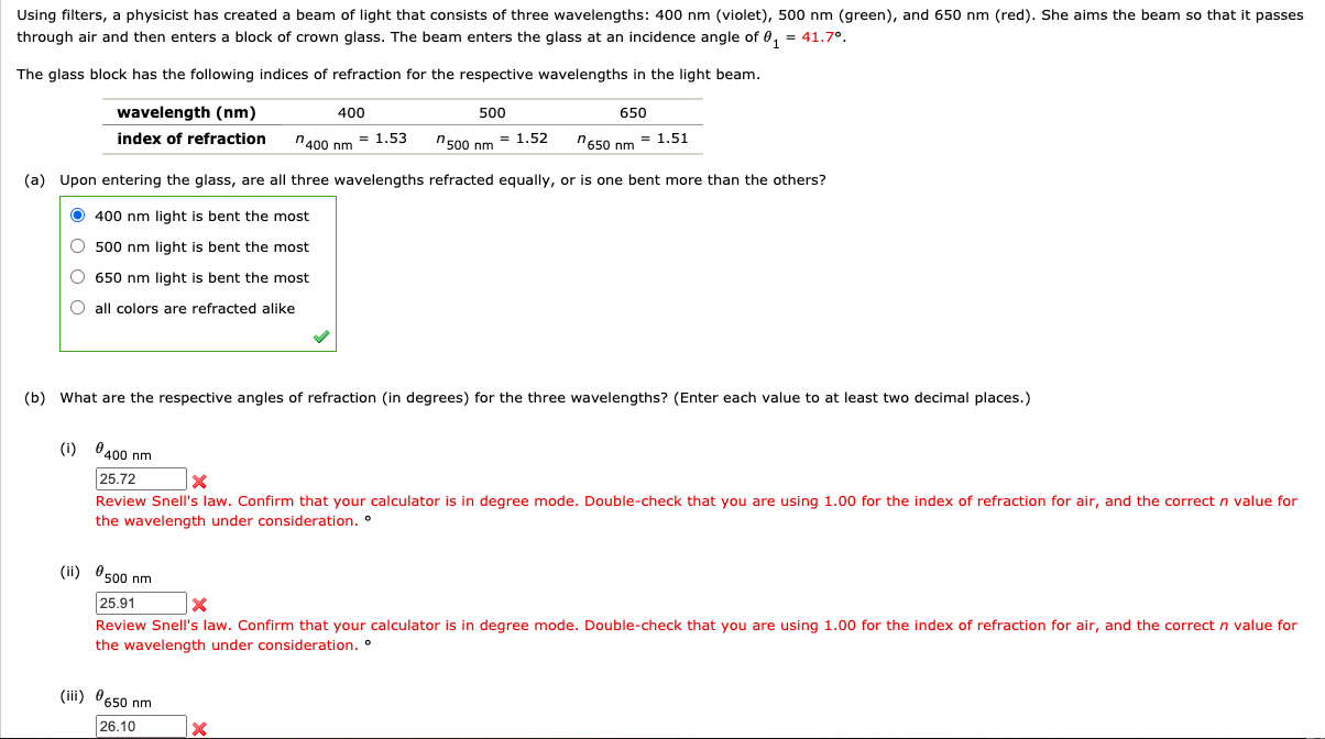 Solved Using filters, a physicist has created a beam of | Chegg.com