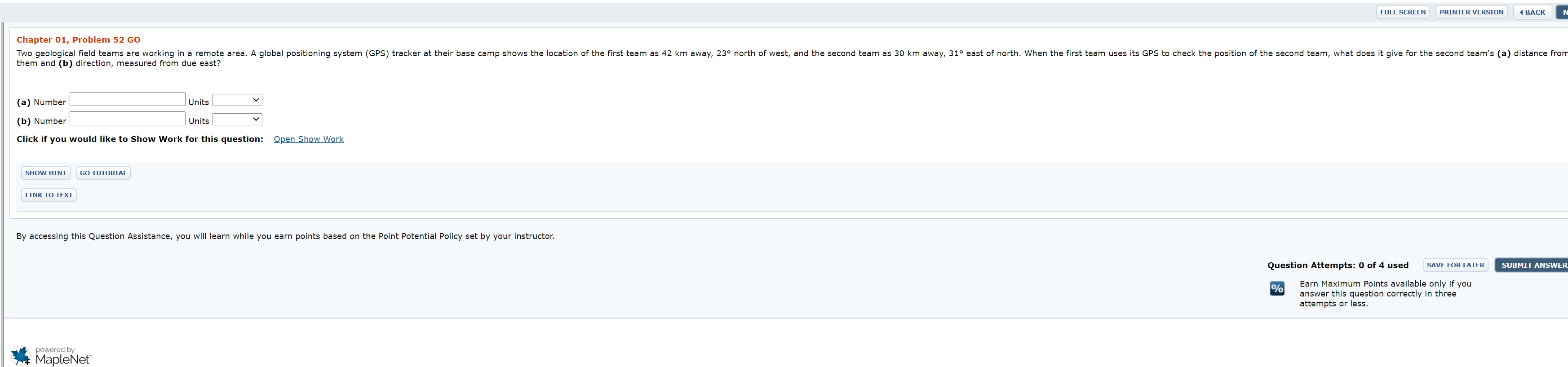 Solved FULL SCREEN PRINTER VERSION BACK N Chapter 01, | Chegg.com