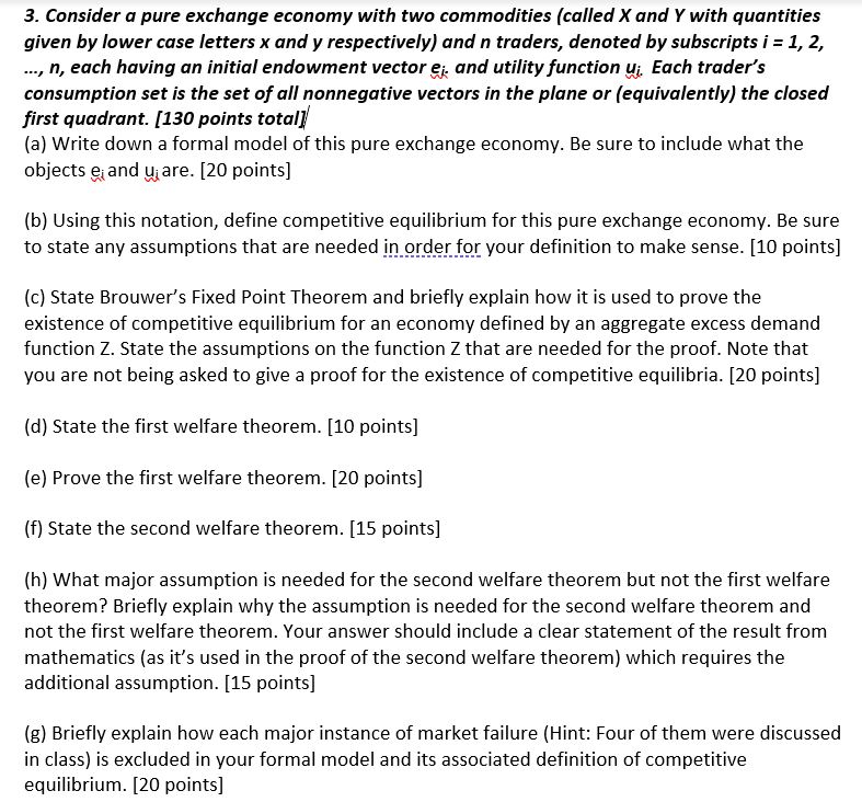 Solved Consider a pure exchange economy with two commodities | Chegg.com