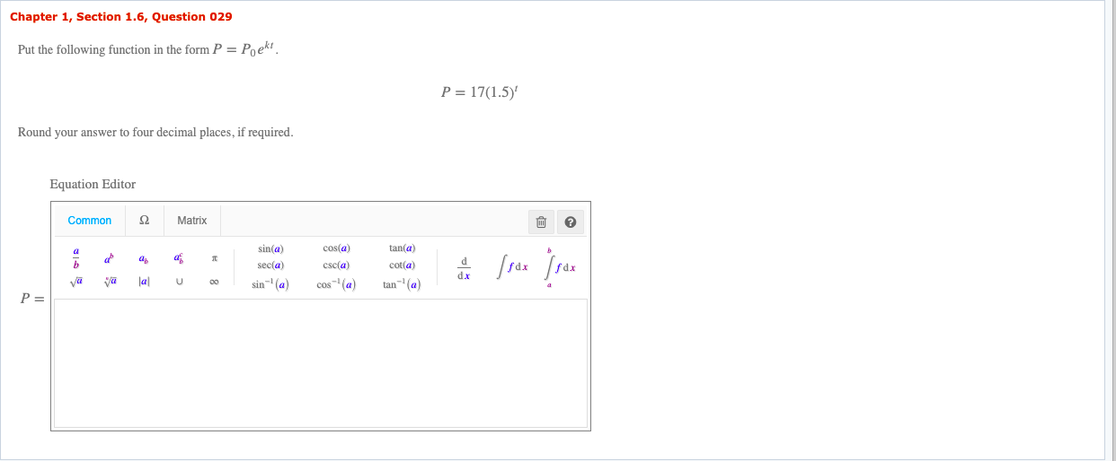 Solved Chapter 1, Section 1.6, Question 029 Put the | Chegg.com