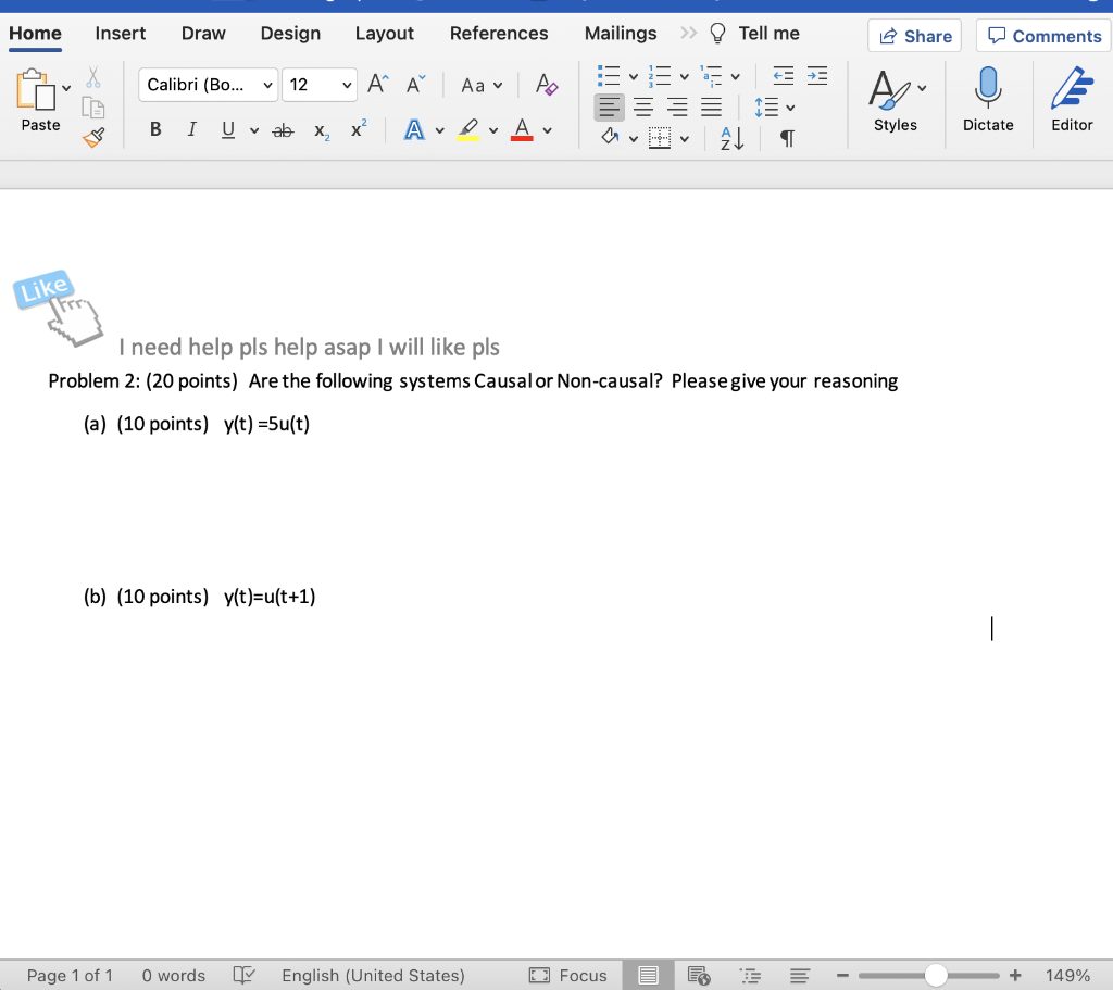 Solved Home Insert Draw Design Layout References Mailings | Chegg.com