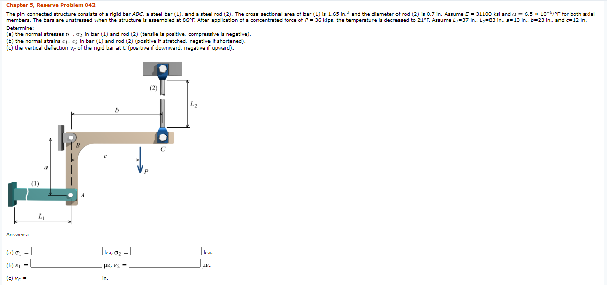 Solved Chapter 5, Reserve Problem 042 The pin-connected | Chegg.com Solved Chapter 5, Reserve Problem 042 The pin-connected | Chegg.com