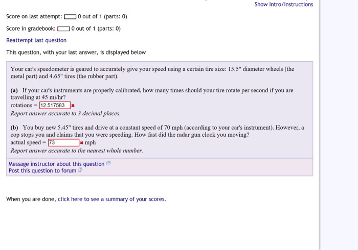 Solved Show Intro/Instructions Score on last attempt: 0 out | Chegg.com