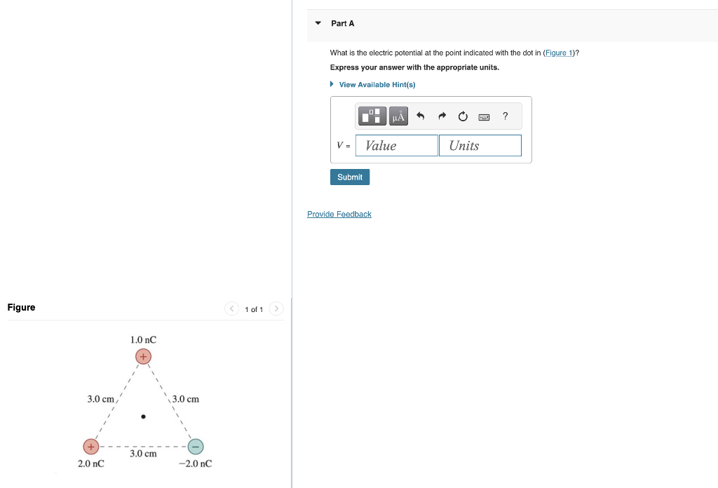 Solved What is the electric potential at the point indicated | Chegg.com