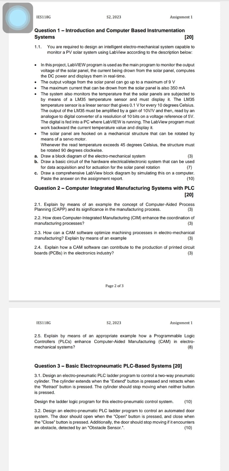 Solved Question 1 - Introduction and Computer Based | Chegg.com