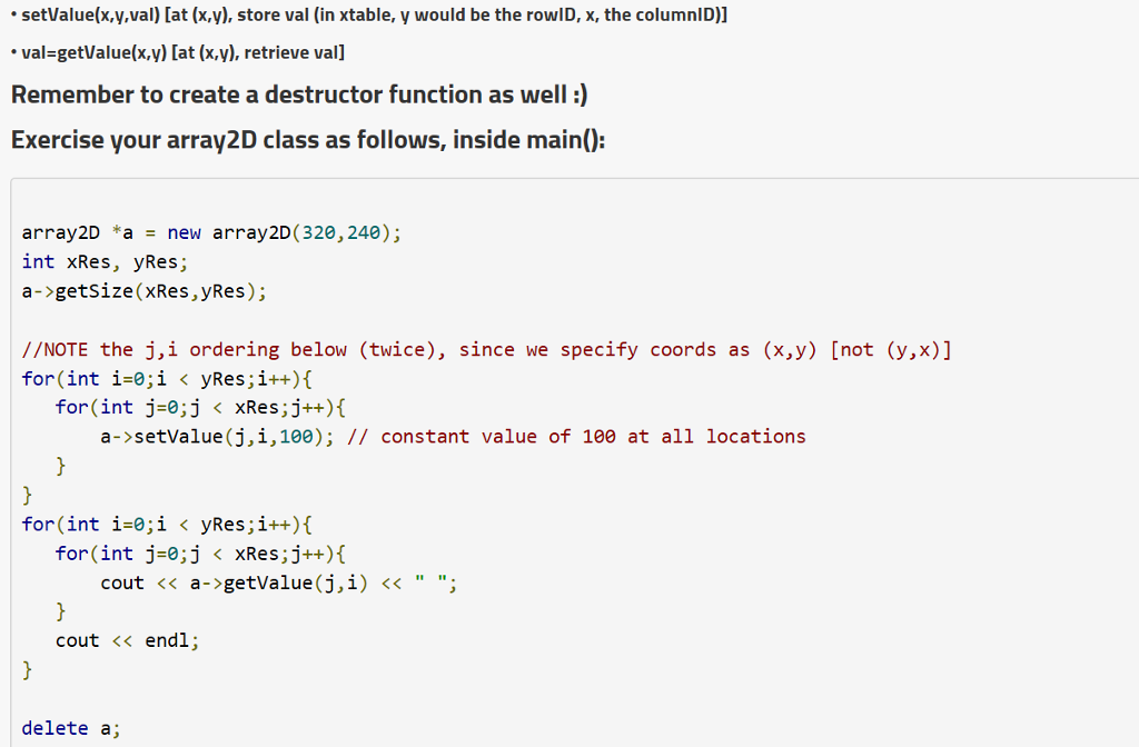 Solved int xRes-512, yRes 256; float *"xtable; // pointer to | Chegg.com