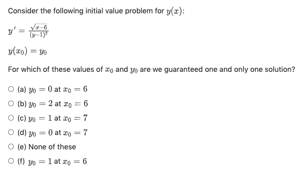 Solved Consider the following initial value problem for | Chegg.com