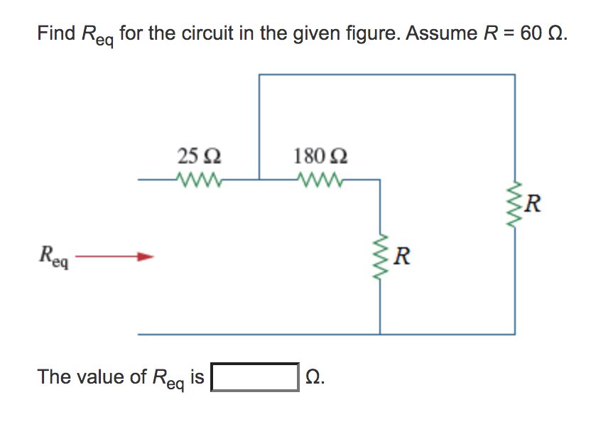 Solved Find Reg for the circuit in the given figure. Assume | Chegg.com