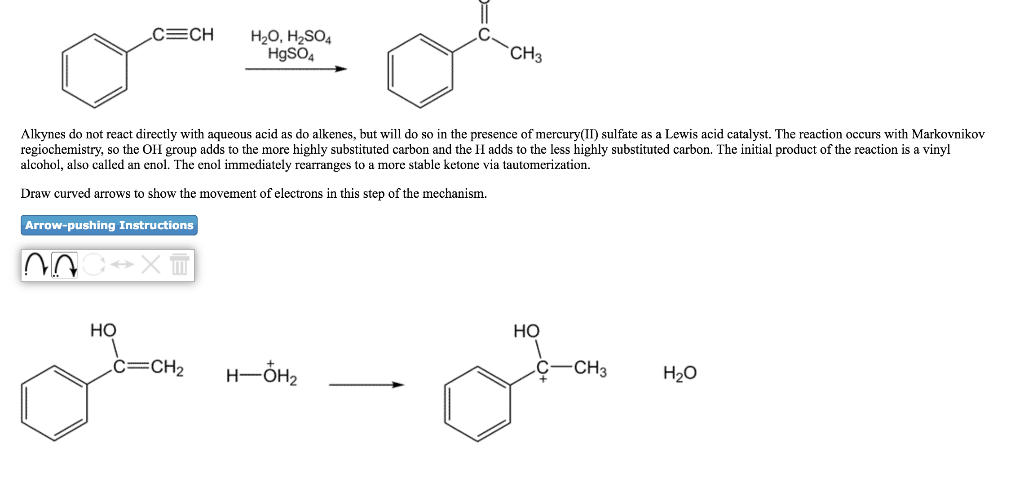 Solved CECH HO, H2SO4 HgSO4 Alkynes do not react directly | Chegg.com