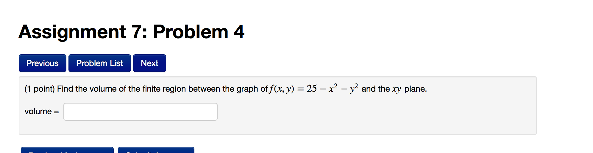 Solved Assignment 7: Problem 4 Previous Problem List Next (1 | Chegg.com