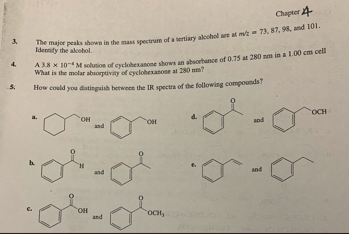 Solved Chapter 4 3. The major peaks shown in the mass | Chegg.com
