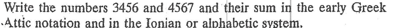 Solved Write the numbers 3456 and 4567 and their sum in the | Chegg.com