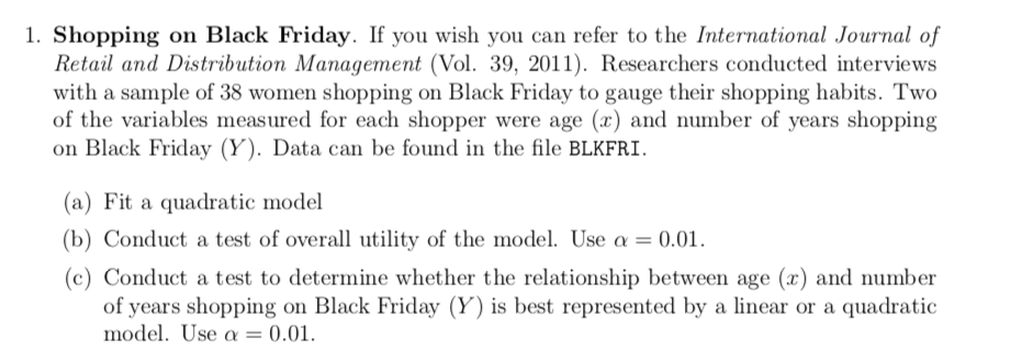 Solved 1. Shopping on Black Friday. If you wish you can | Chegg.com