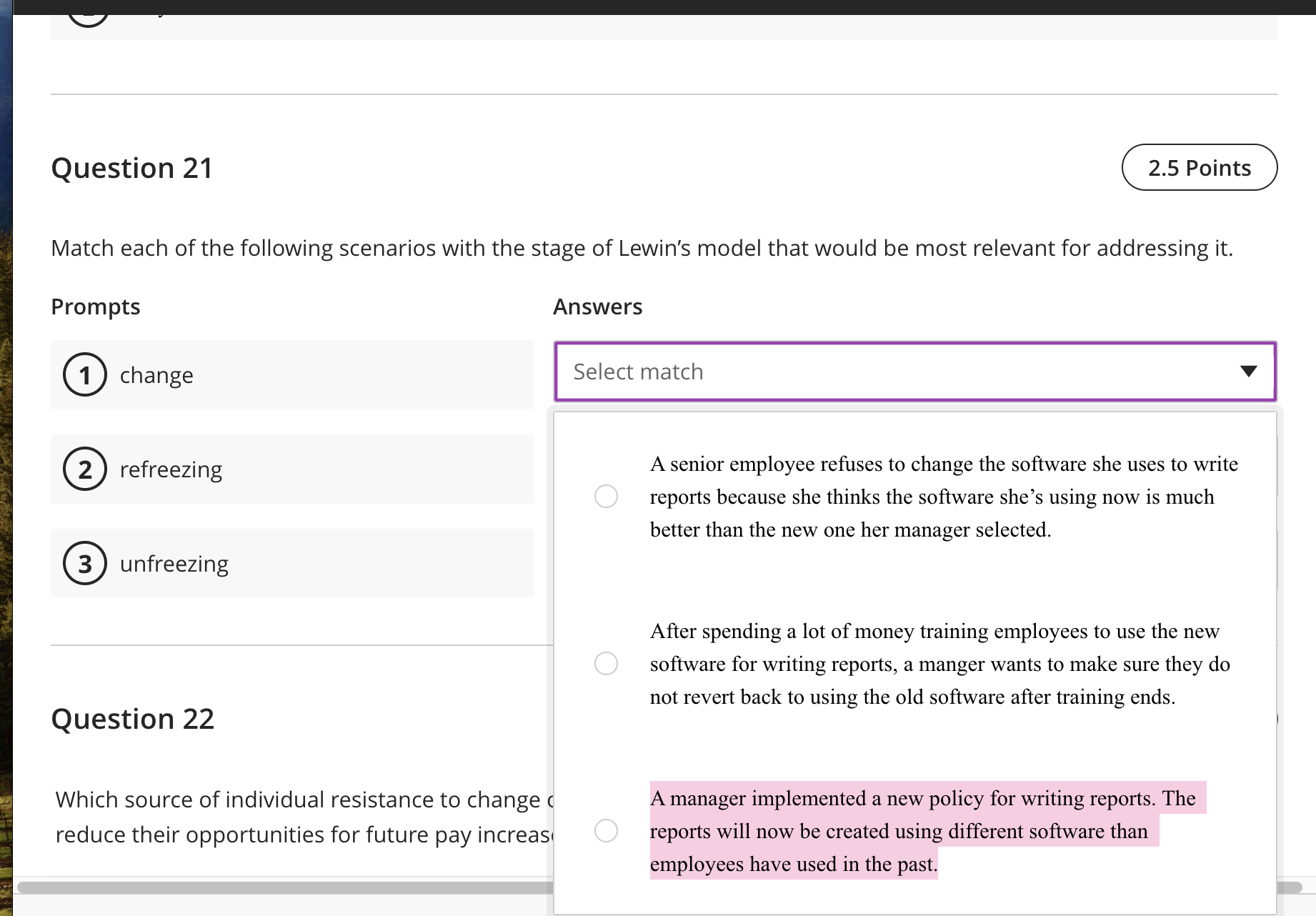 Solved Match each of the following scenarios with the stage | Chegg.com