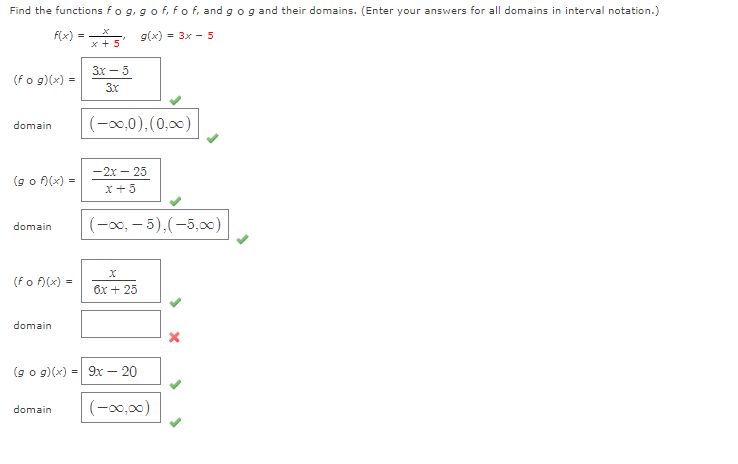 Solved Find the functions fog, gof, fof, and g og and their | Chegg.com