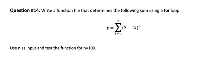 Solved Question 14 Write A Function File That Determines 