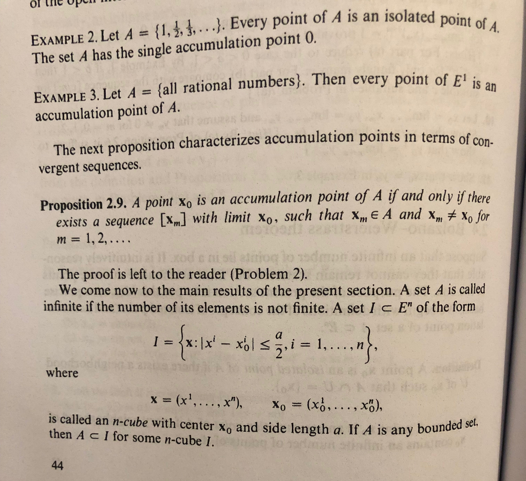 Solved 2. Prove Proposition 2.9. EXAMPLE 2. Let A = {1, t, | Chegg.com