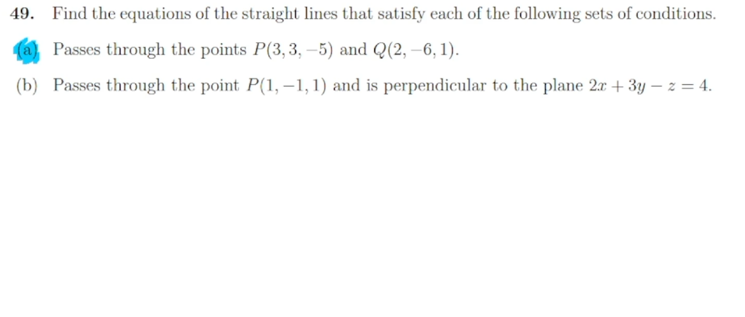 Solved 49. Find the equations of the straight lines that | Chegg.com