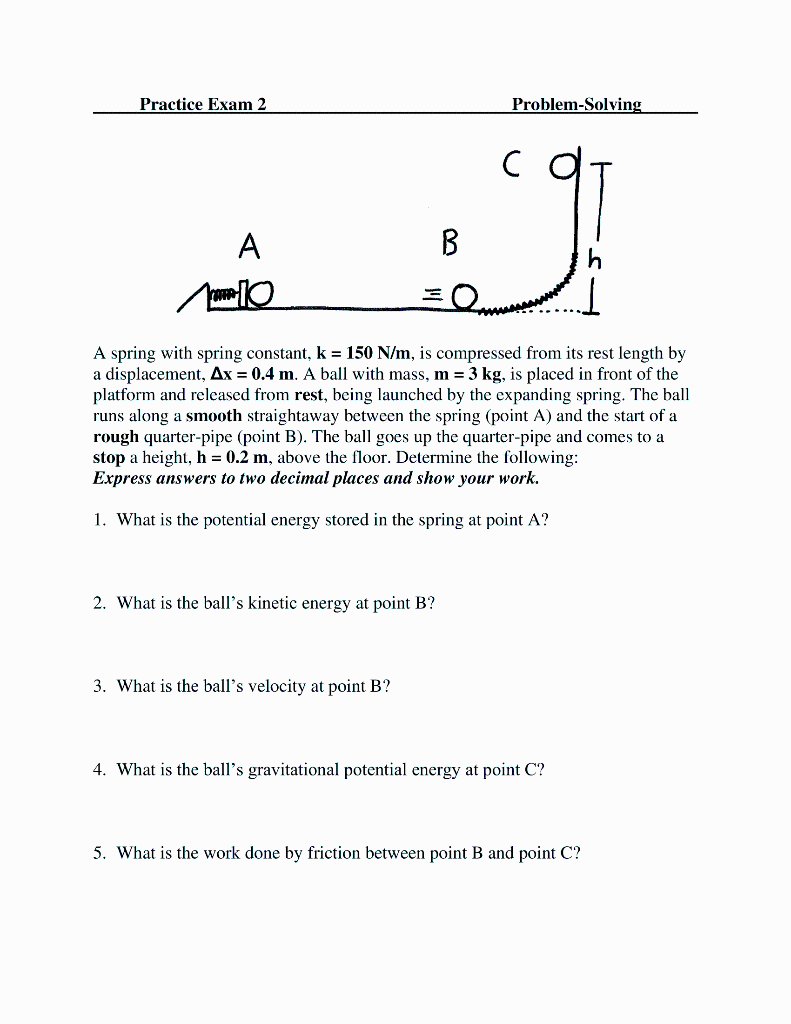 Solved A spring with spring constant, k=150N/m, is | Chegg.com