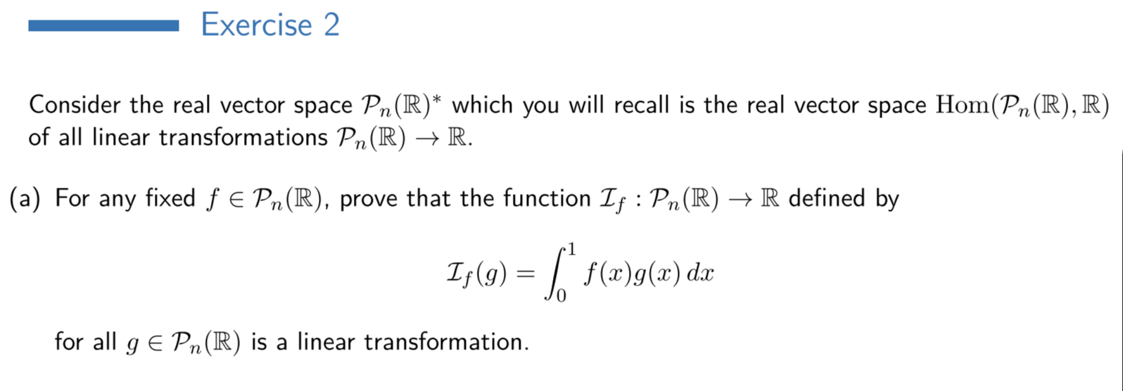 Solved Consider the real vector space Pn(R)∗ which you will | Chegg.com