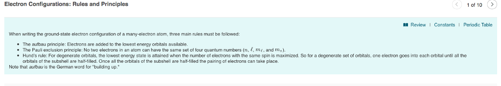 Solved Electron Configurations Rules And Principles 1 Of 10