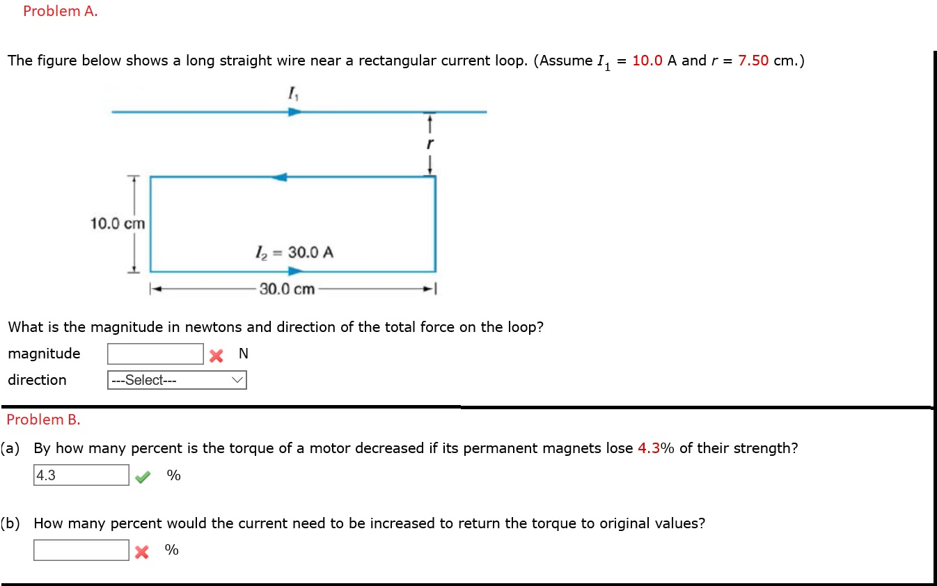 Solved Problem A. The figure below shows a long straight | Chegg.com