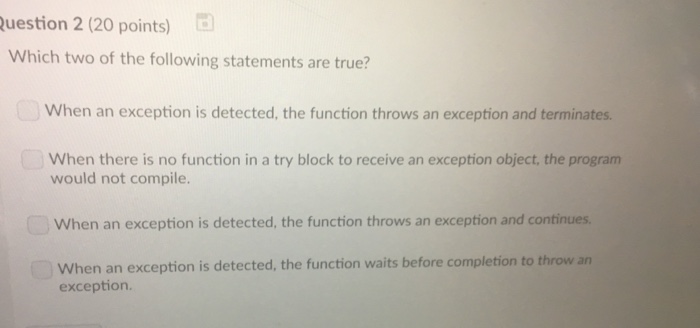 Solved hich one of the following statements is true? A | Chegg.com