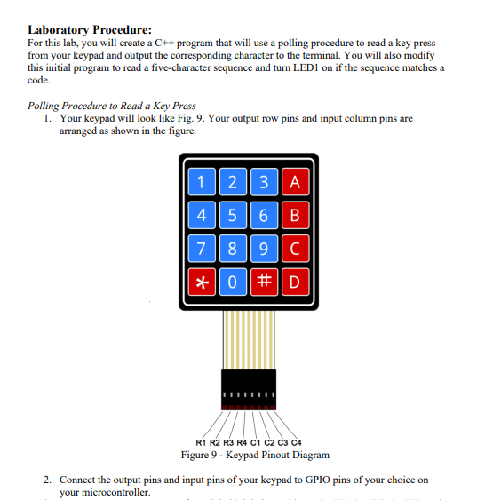 Solved Laboratory Procedure: For this lab, you will create a | Chegg.com