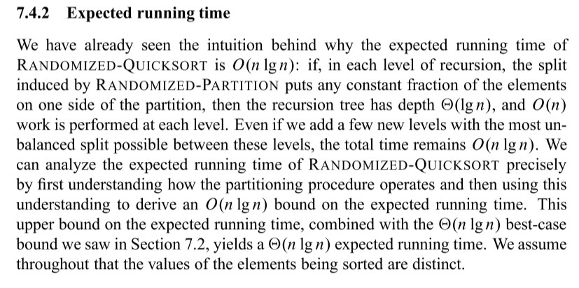 Solved 7-2 Quicksort with equal element values The analysis | Chegg.com