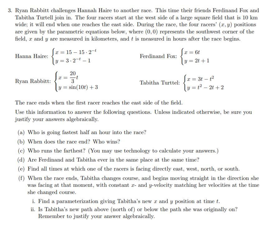 3. Ryan Rabbitt challenges Hannah Haire to another | Chegg.com