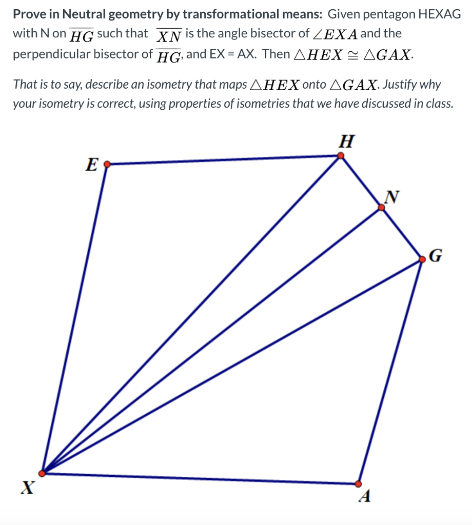 Solved Prove in Neutral geometry by transformational means: | Chegg.com