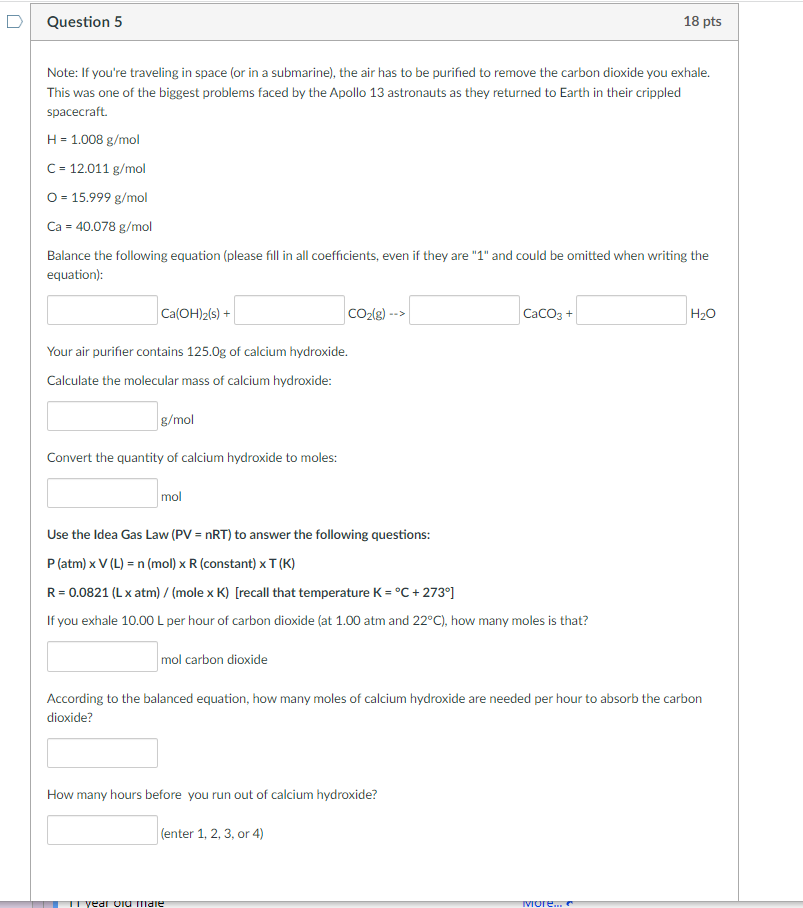 Solved Question 5 18pts Note: If you're traveling in space | Chegg.com