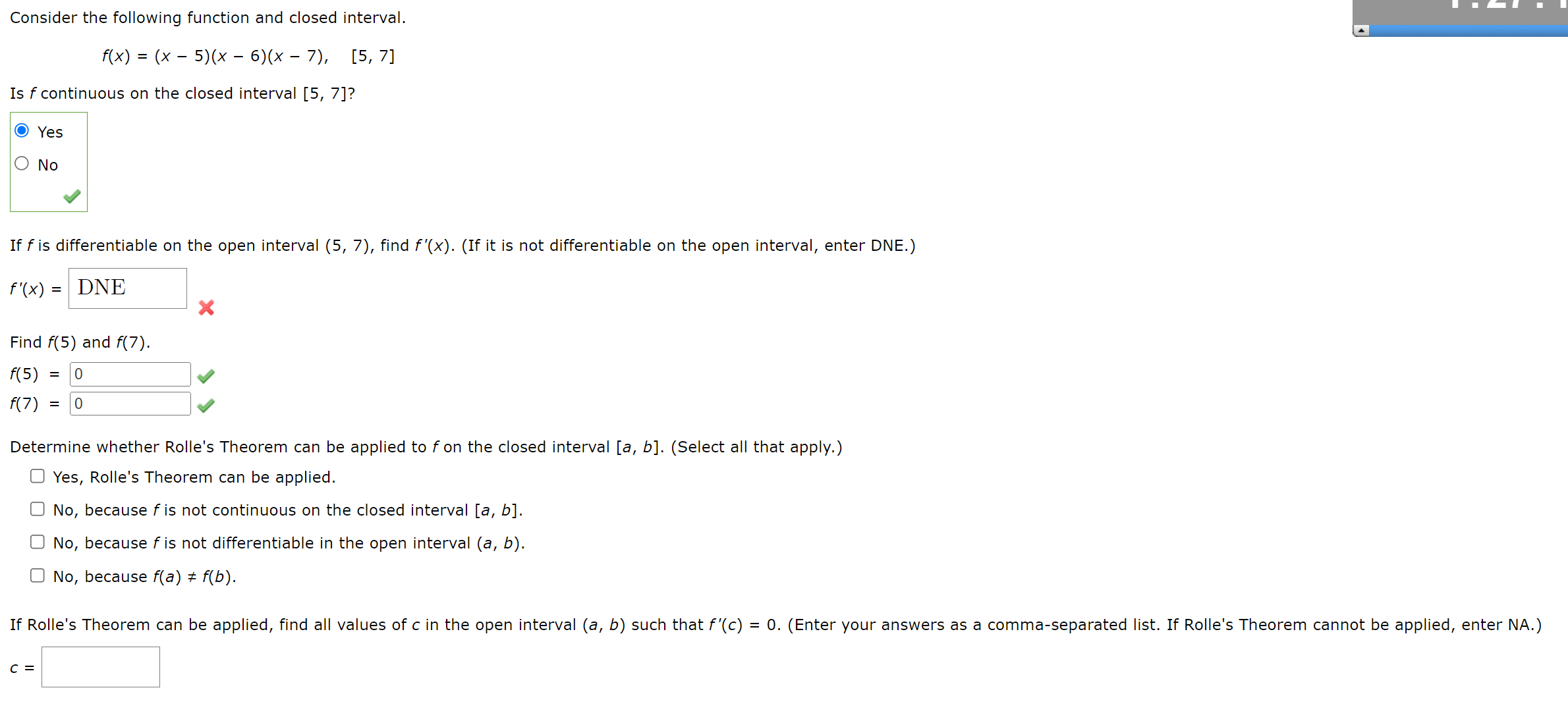Solved Consider the following function and closed interval. | Chegg.com