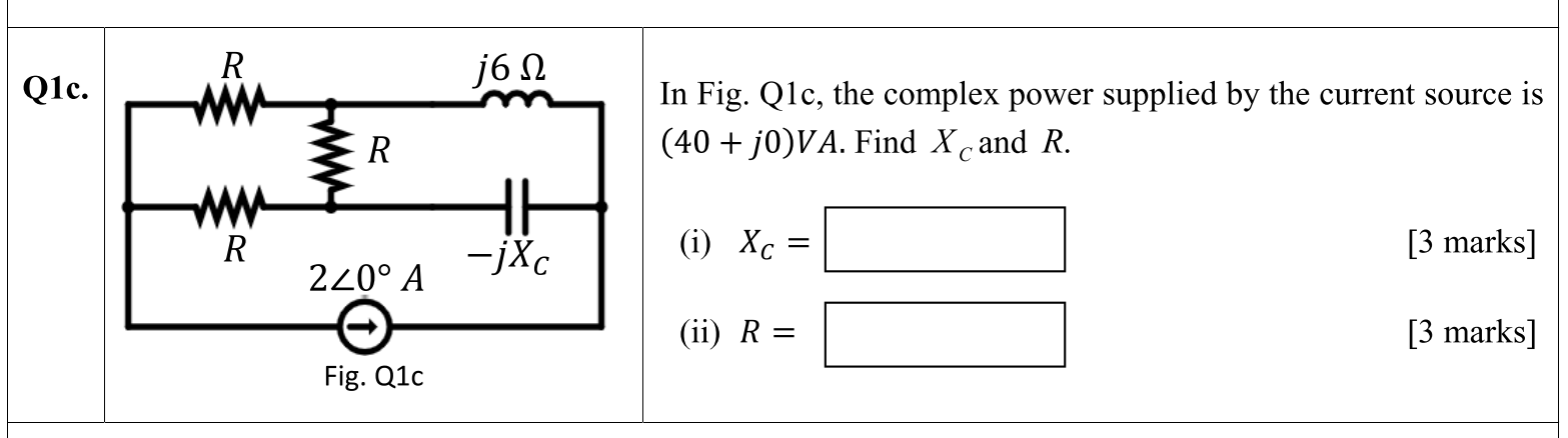 Solved In Fig. Q1c, the complex power supplied by the | Chegg.com