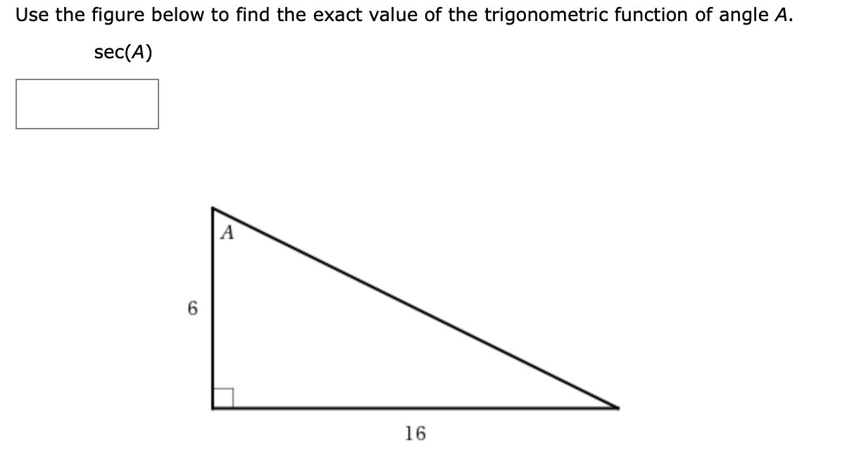 Solved Use the figure below to find the exact value of the | Chegg.com