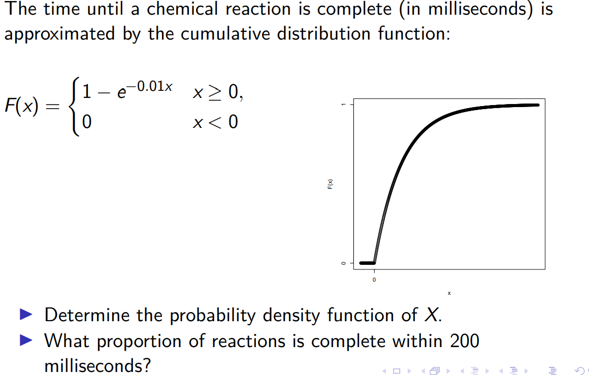 Solved The time until a chemical reaction is complete (in | Chegg.com