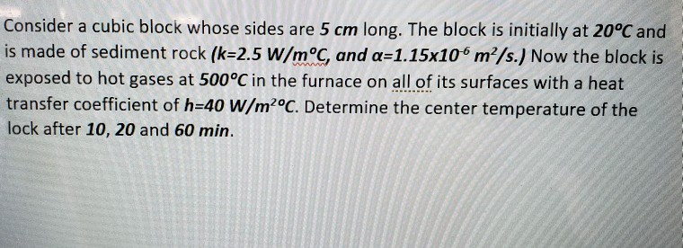 Solved Consider a cubic block whose sides are 5 cm long. The | Chegg.com